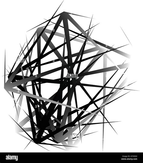 Edgy Pointed Random Overlapping Shapes Abstract Art Stock Vector Image And Art Alamy