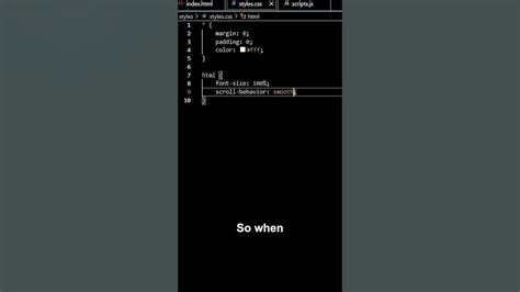 Css Smooth Scrolling Effect Unveiled Beginners Guide To Html And Css Youtube