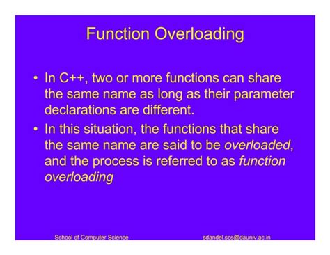 Function Overloading Explained Ppt