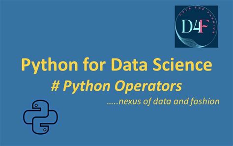 Python Operators Data4fashion