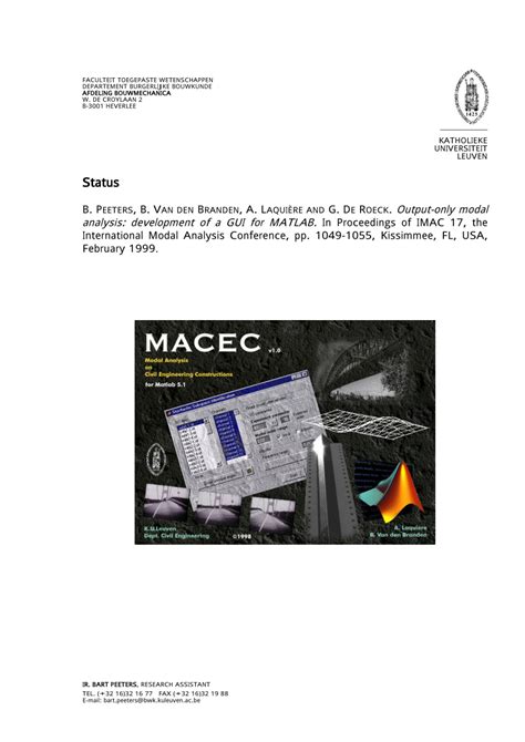 Pdf Output Only Modal Analysis Development Of A Gui For Matlab 392