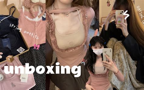 全员美丽！⁎⁍̴̛ᴗ⁍̴̛⁎春夏衣服大开箱试穿！ 三加一 三加一 哔哩哔哩视频