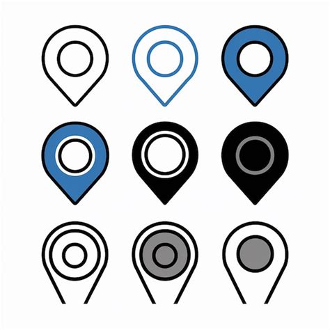 Premium Vector A Collection Of Location Markers Or Pin Icons