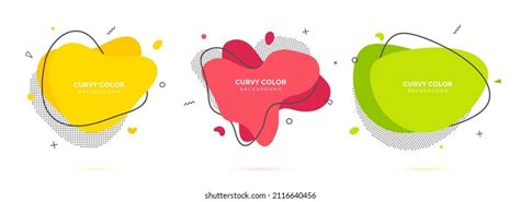 Blobs Backgrounds Organic Amoeba Blobs Colorful Shapes With Line