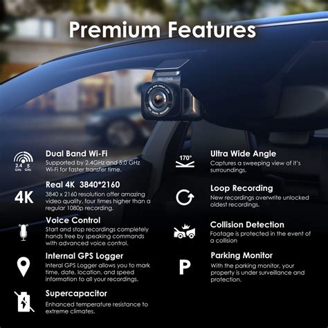 Rexing V55 Dash Cam 4k Modular Capabilities 50 Ghz Wi Fi And Gps Car Dash Camera Recorder