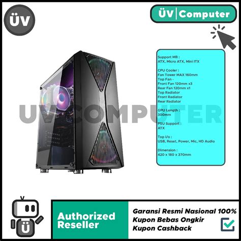 Jual Casing Pc Komputer Enlight Infinity Elysium V Mid Tower Atx Case Shopee Indonesia