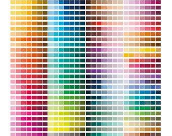 Printable Color Chart With Hex Values Etsy Color Chart Etsy Diy Design