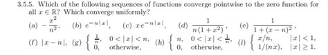 Solved 355 Which Of The Following Sequences Of Functions