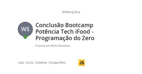 Conclusão Bootcamp Potência Tech Ifood Programação Do Zero