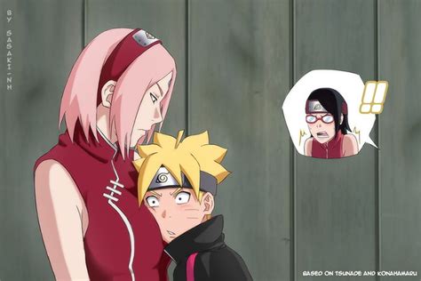 Sakura Boruto And Sarada Xd By 912naruhina On Deviantart In 2023