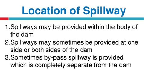 Spillways