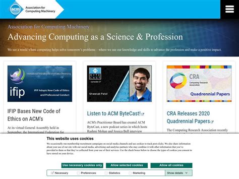 Acm Association For Computing Machinery Website For 9th 10th Grade Lesson Planet