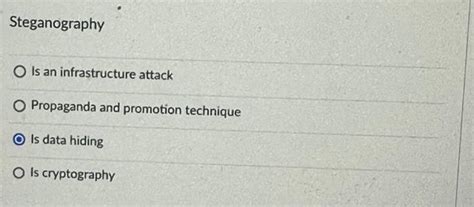 solved steganography is an infrastructure attack propaganda