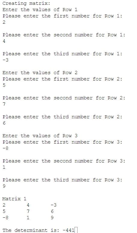 Solved Write A C Program Which Will Find The Determinant