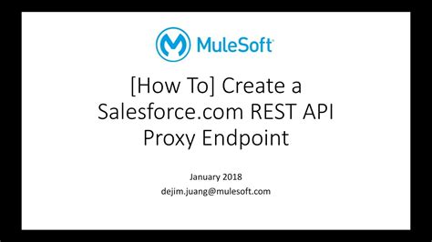 Setup Salesforce Rest Api Proxy Using Mulesoft Youtube