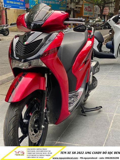 Tem xe sh 2022 AMG candy đỏ đen Nguyễn Decal Chuyên Dán Keo Xe Design Tem Xe Decal Tem Xe
