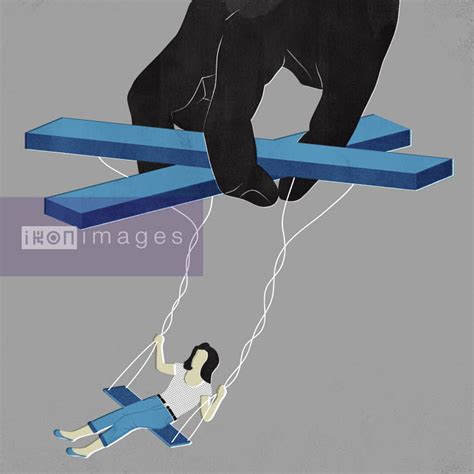 Stock Illustration Of Man Controlling Woman On Puppet String Ikon Images