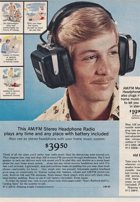 Amfm Stereo Headphone Radio Sears Ad 1975 Album On Imgur