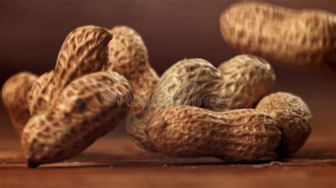 Peanuts Fall On The Table Filmed On A High Speed Camera At 1000 Fps Stock Video Video Of