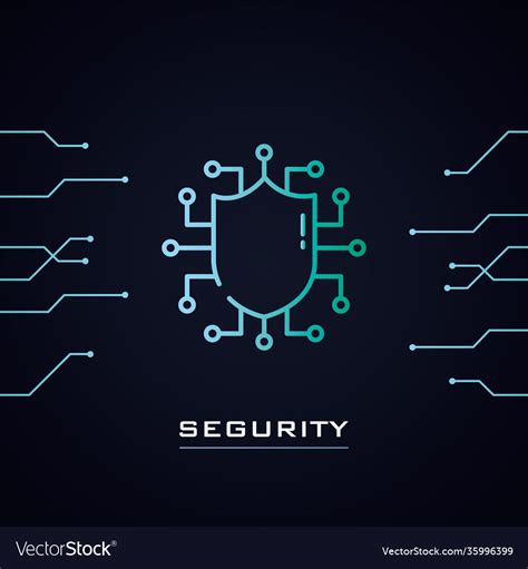 Cyber Security Shield Design Royalty Free Vector Image