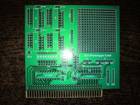 Печатная плата ISA prototyping card синяя маска CHIPkin