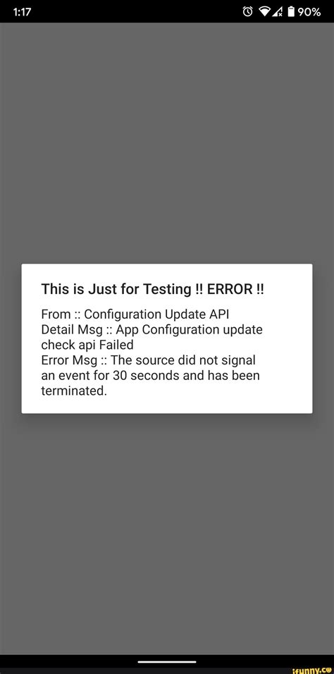 90 this is just for testing error from configuration update api detail