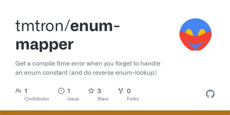 Github Tmtronenum Mapper Get A Compile Time Error When You Forget