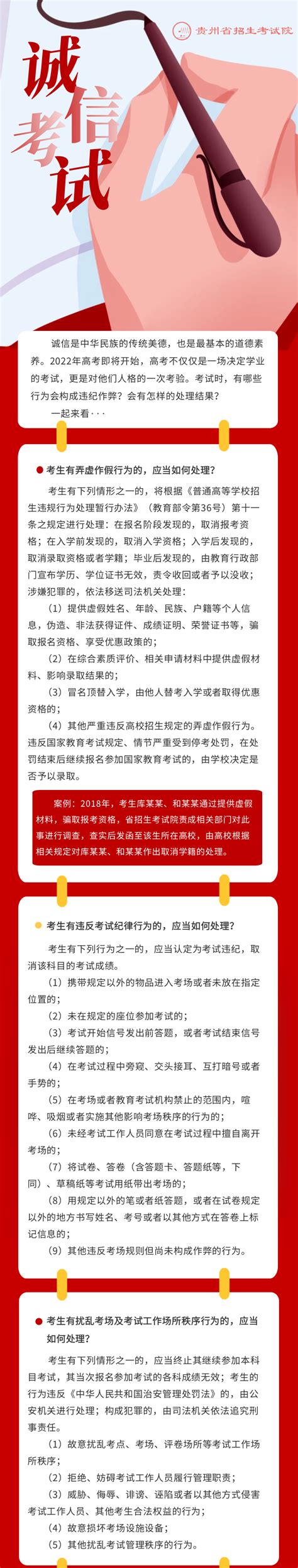 高考生看过来贵州省招生考试院发布诚信参考须知 刘娟 闵捷 三审