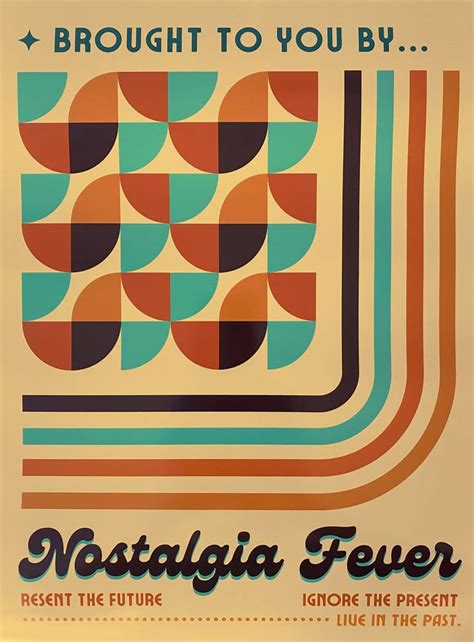 Retro Advertisement Poster 70s 60s Vintage Design Nostalgia Fever 1st Variation Wall Art 12 X 16