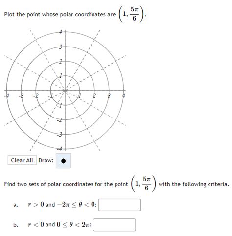 Solved Plot The Point Whose Polar Coordinates Are 165π