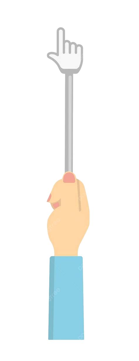 Illustration Of A Female Hand Holding A Pointer Stick Vector Whiteboard Instruction