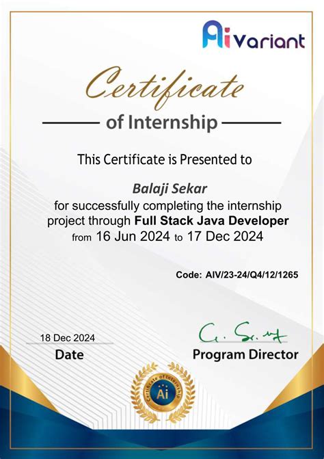 💥 💥 💥 Java Full Stack 6months Internship 💥💥 💥 Balaji Sekar