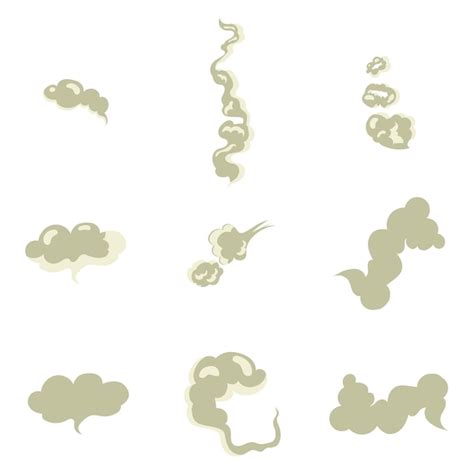 독성 연기 담배 또는 증기 벡터 모양 연기 프리미엄 벡터