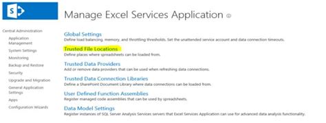 Setup Excel Service Application In Sharepoint 2013