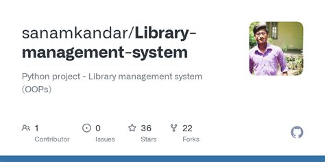 Github Sanamkandarlibrary Management System Python Project Library Management System Oops