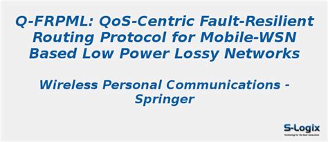 qos centric fault resilient routing protocol ns2 projects s logix