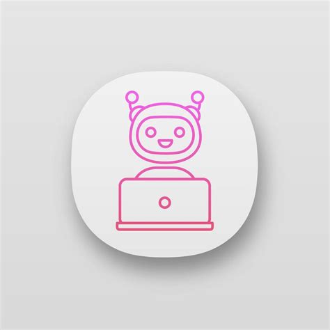 Chatbot App Icon Uiux User Interface Chat Bot Artificial