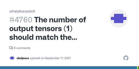 The Number Of Output Tensors 1 Should Match The Number Of Output
