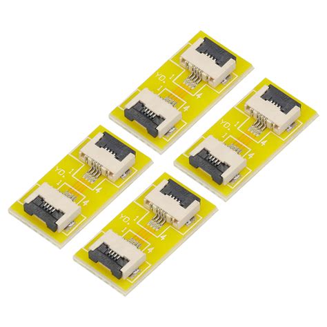 Uxcell Ffc Fpc Extension Board Pcb Extend Connector 4 Pin 0 5mm Pitch Single Side 4 Pack