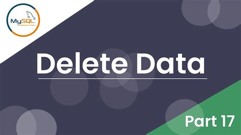 Learn MySQL Delete Data From Database MySQL Somali Tutorials Part YouTube