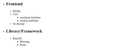 Nested List In HTML GeeksforGeeks