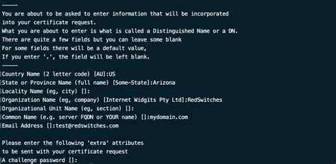 Openssl Generate Csr Certificate Signing Request On Linux