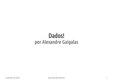 dados speaker deck