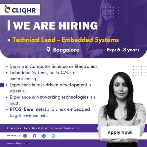 Hiring Techlead Embeddedengineer Nowhiring Jobhiring Hiringnow Cliqhr Recruitment Services