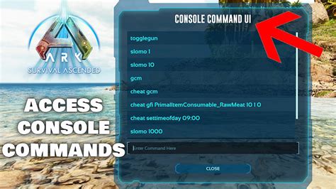 How To Access Console Commands And Creative Mode Ark Survival