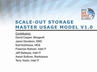 Scale Out Storage Use Cases PPT