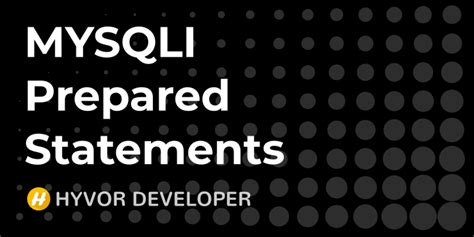 Mysqli Prepared Statements On Behance