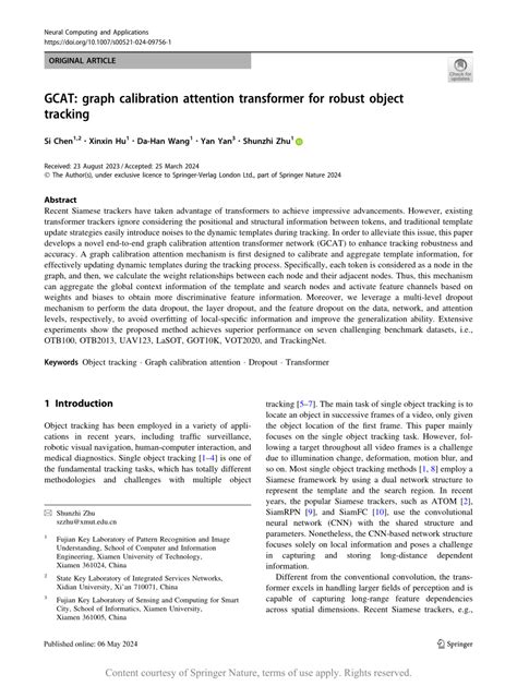 Gcat Graph Calibration Attention Transformer For Robust Object Tracking Request Pdf
