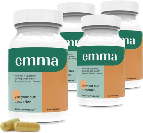 Emma Gut Health 4 Pack Gas And Bloating Relief Constipation Leaky Gut Repair