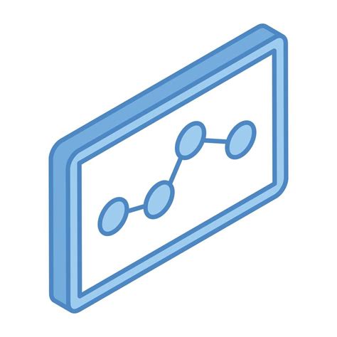 Isometric Icon Of Line Chart Vector Design Vector Art At Vecteezy